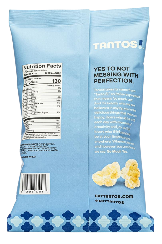 Tantos Puffed Pasta Chip - Classico Flavor – Martie