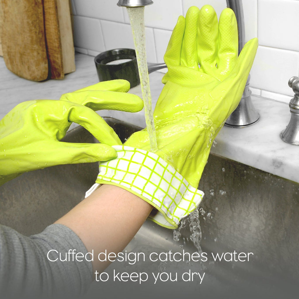 Full Circle Splash Patrol Natural Latex Cleaning Gloves Grey Medium ...