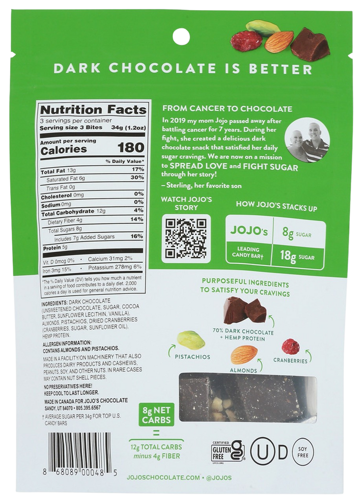 Jojo's Chocolate Original Chocolate Bites – Martie