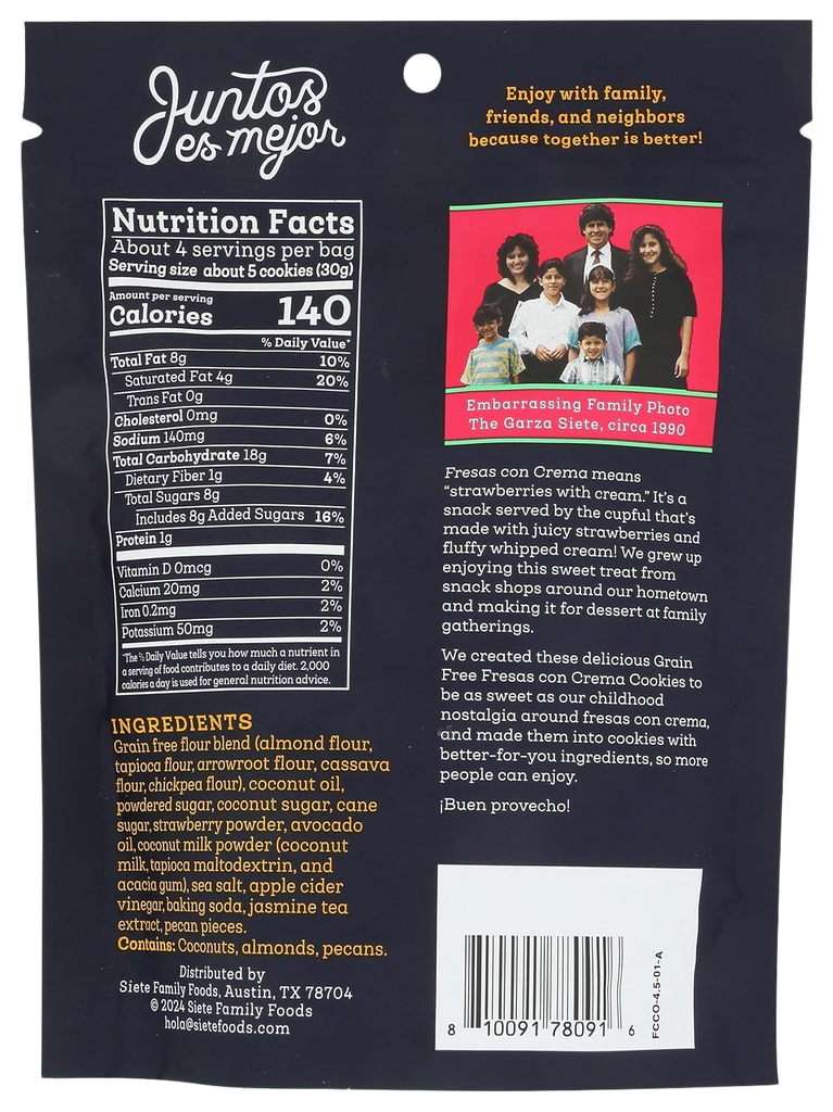 Siete Fresas Con Crema Grain Free Cookies – Martie