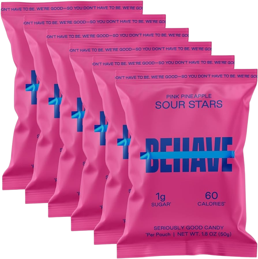 BEHAVE Candy Pink Pineapple Sour Stars (6 Pack) – Martie