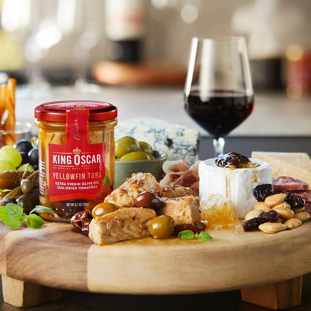 King Oscar Yellowfin Tuna Fillets in EVOO with Sun-Dried Tomatoes (6 ...