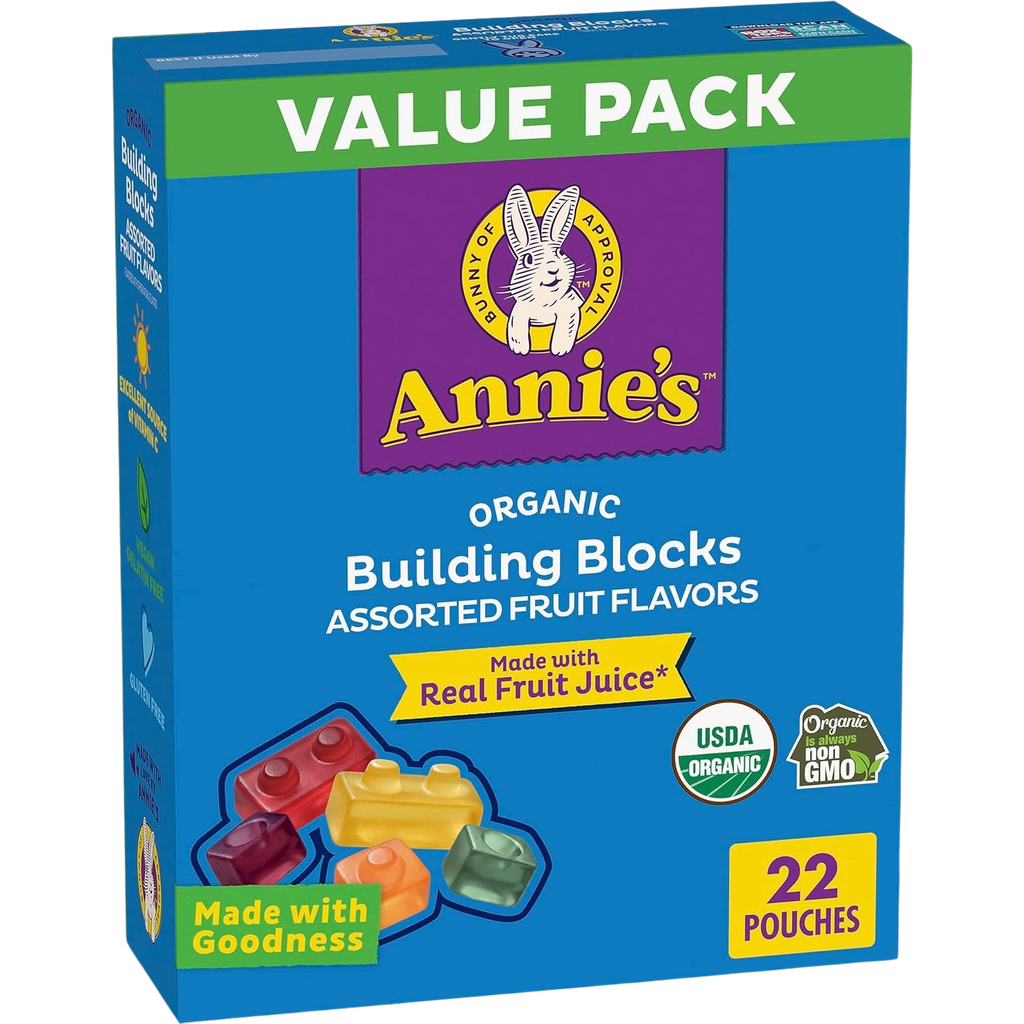 Annie's Homegrown Organic Building Blocks Fruit Snacks (22 Pouches ...