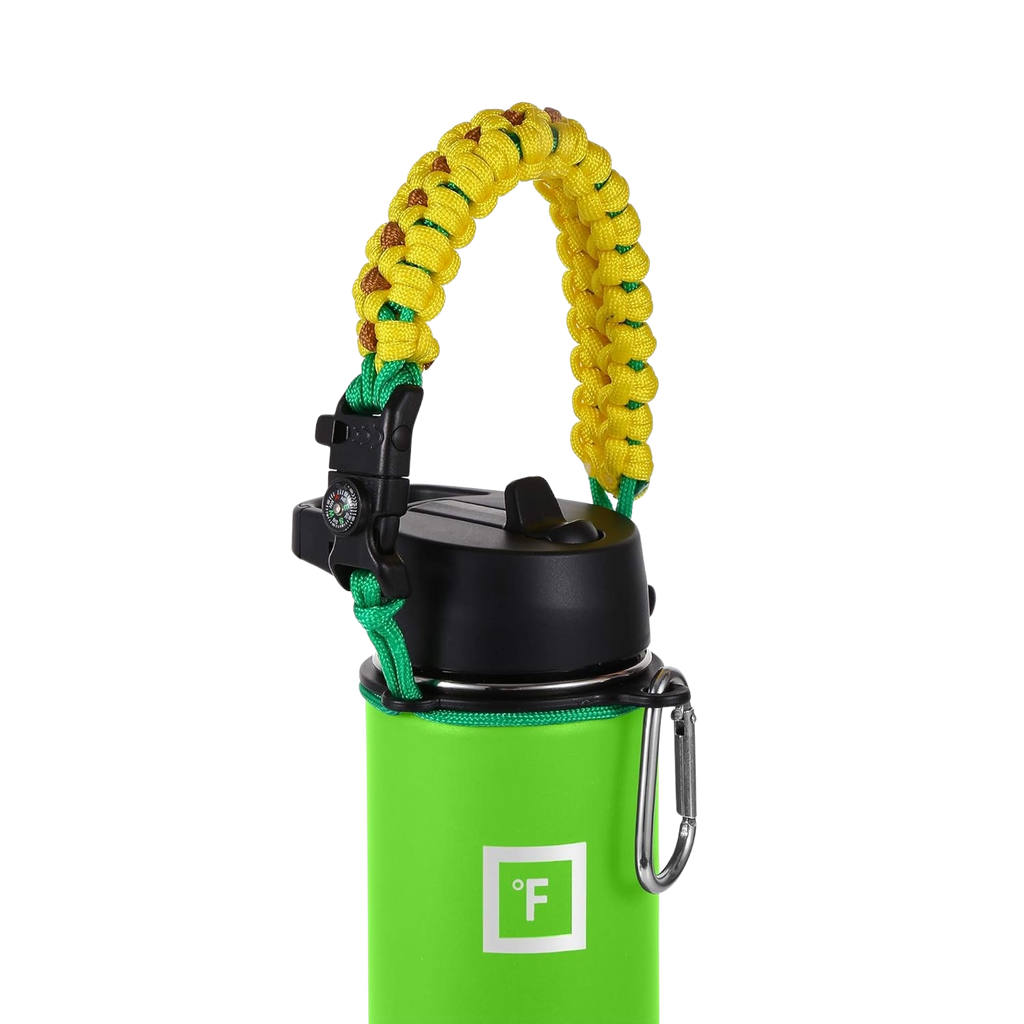 Iron Flask Paracord Handle for Wide Mouth Water Bottles - Sunflower ...