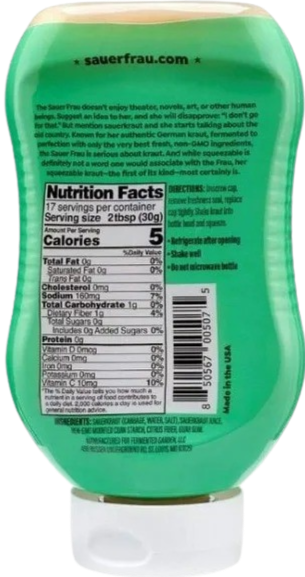 Sauer Frau Classic Sauerkraut Squeezable – Martie