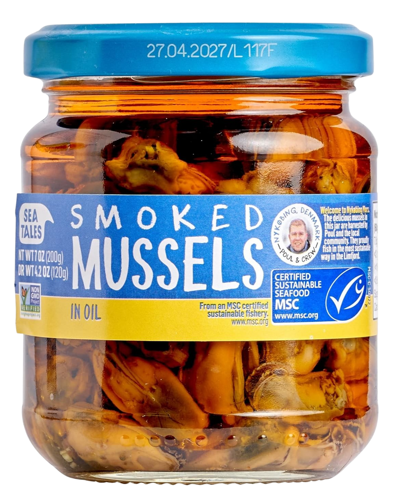Sea Tales Smoked Mussels MSC in Oil – Martie