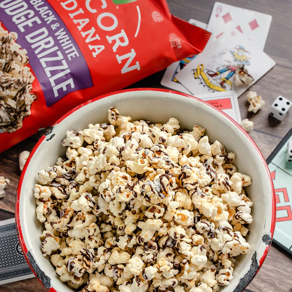 Popcorn Indiana Black & White Fudge Drizzle Popcorn – Martie