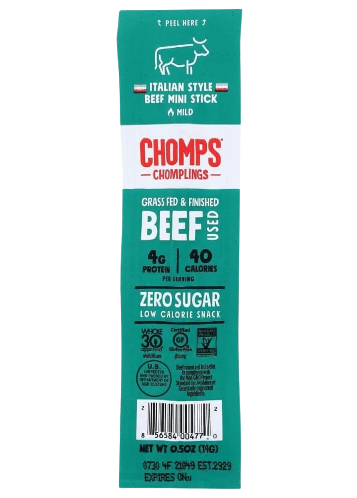Chomps Italian Style Beef Jerky Stick (24 Pack) – Martie