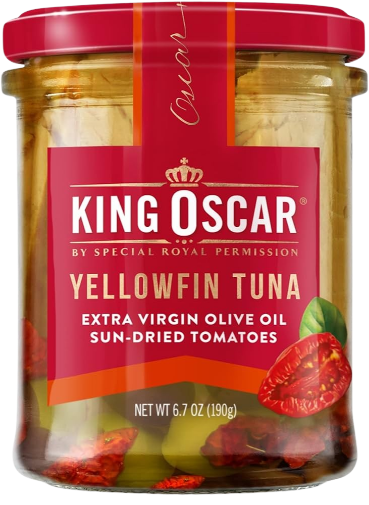 King Oscar Yellowfin Tuna Fillets in EVOO with Sun-Dried Tomatoes (6 ...