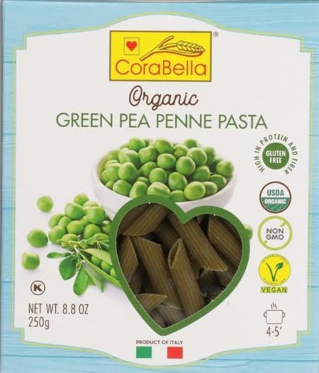 CoraBella Green Pea Penne Pasta – Martie
