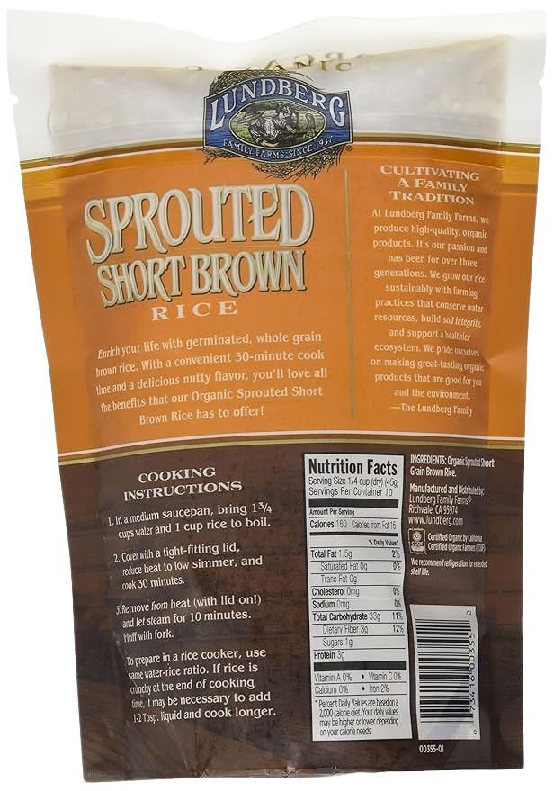 Lundberg Organic Sprouted Short Brown Rice – Martie