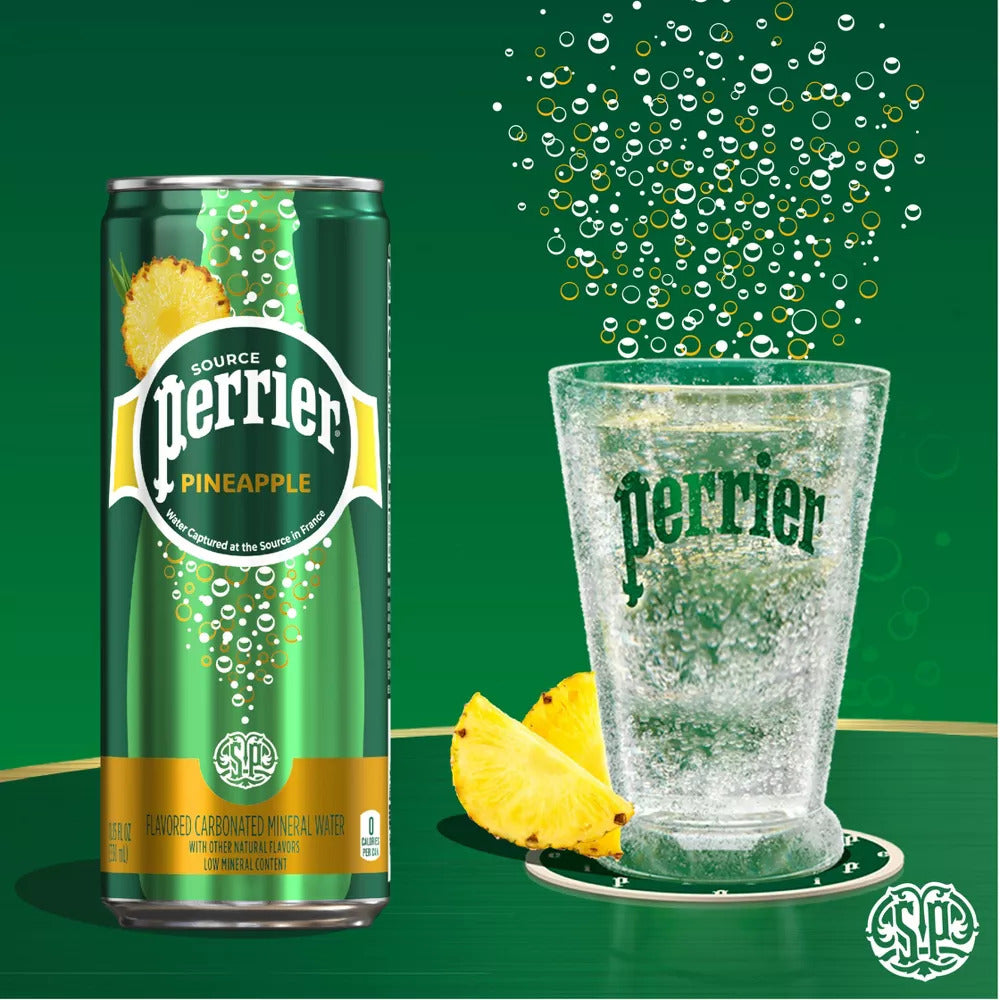 Perrier Pineapple Natural Sparkling Mineral Water (8 CT) – Martie