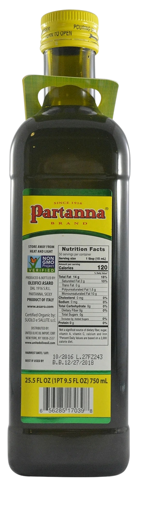 Partanna Unfiltered Extra Virgin Olive Oil – Martie