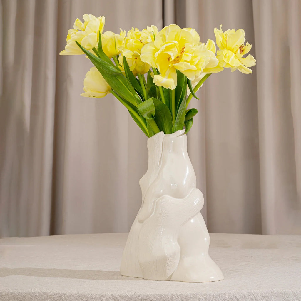 Vivee Home Embracing Unity Recycled Ceramics Vase Beige – Martie