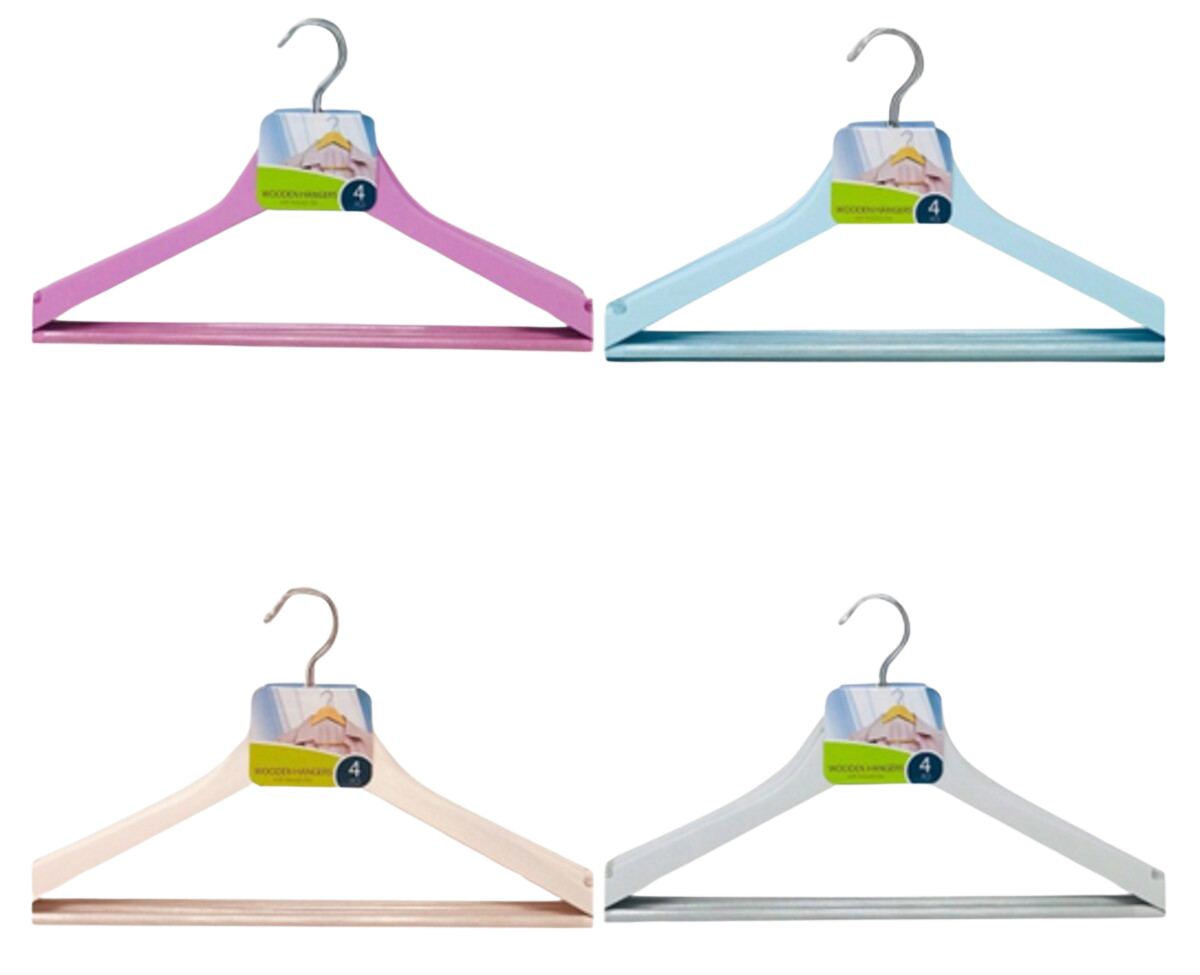 Homegoods Wooden Hangers (Set of 4) - Pastel – Martie