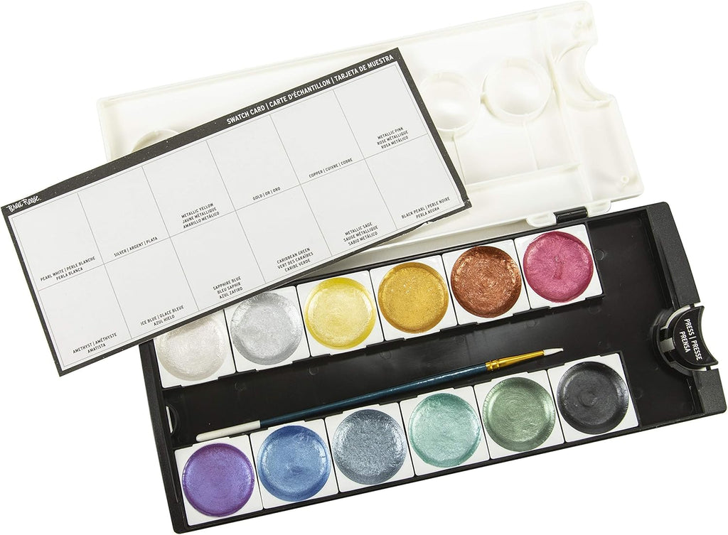 Brea Reese Brea Reese Watercolor Pan Set - 12 Metallic Colors – Martie