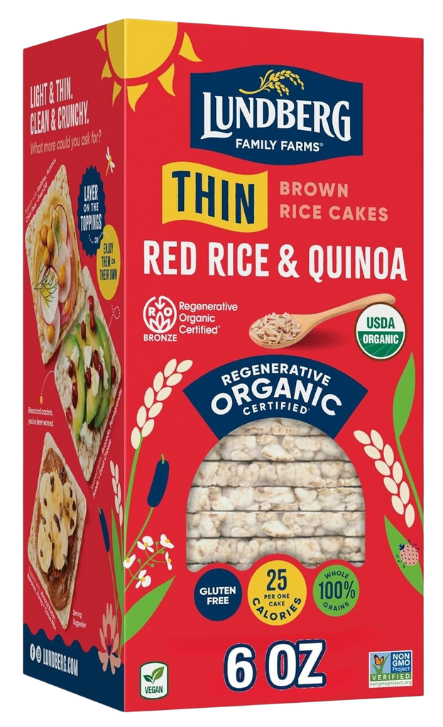 Lundberg Family Farms Red Rice & Quinoa Organic Brown Rice Cakes – Martie