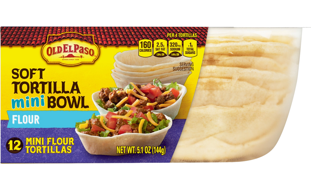 Old El Paso Taco Boats Stand 'N' Stuff Mini Flour Tortilla (12CT) – Martie