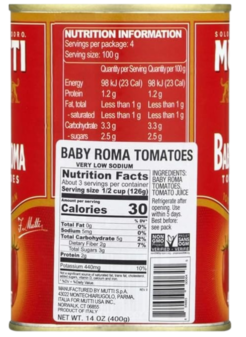 Mutti Baby Roma Tomatoes (12 Pack) – Martie