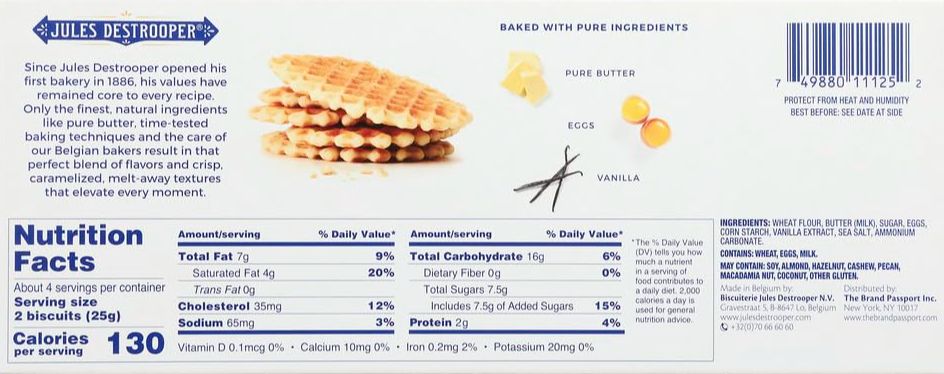 Jules Destrooper Butter Waffles Cookie – Martie