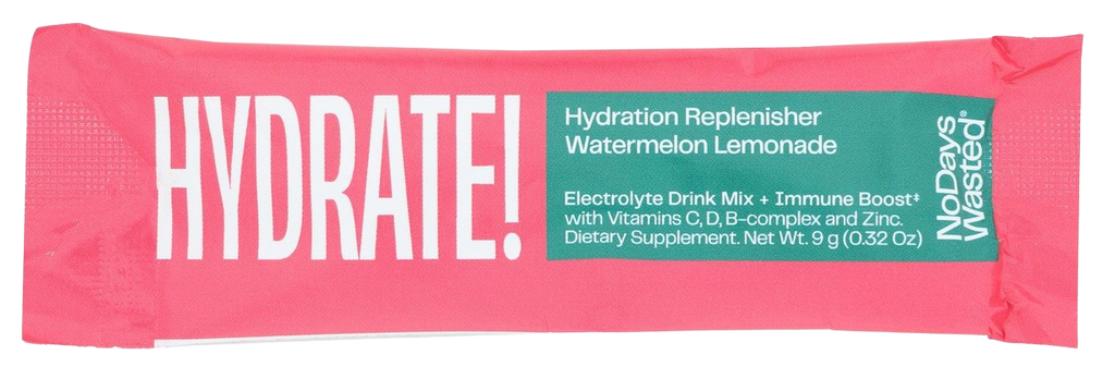 No Days Wasted Watermelon Lemonade Hydration Packet (15 Pack) – Martie