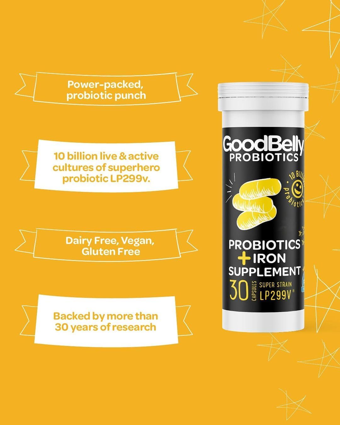 GoodBelly Probiotics + Iron (30 CT) – Martie
