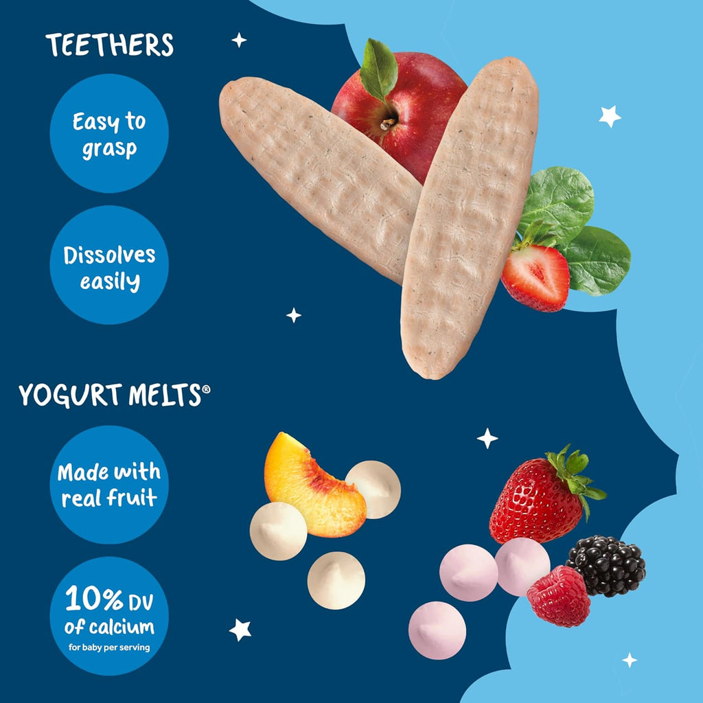 Gerber Snacks for Babies - Discovery Pack - Yogurt Melts and Teethers ...