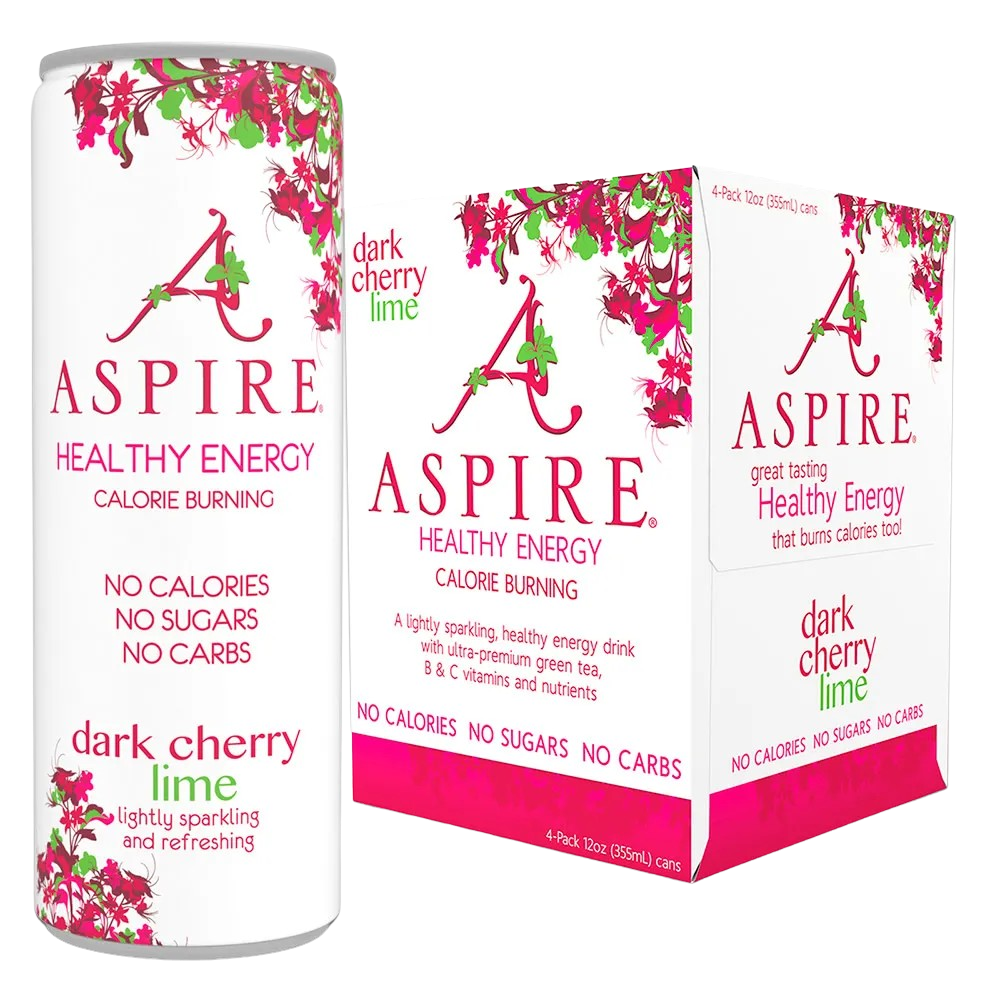 Aspire Dark Cherry Lime Healthy Energy Drink (4 Pack) – Martie
