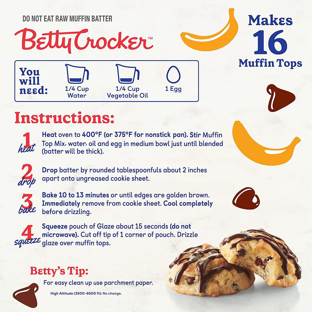 Betty Crocker Banana Chocolate Chip Muffin Tops Mix – Martie
