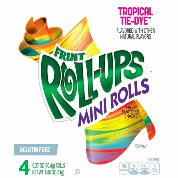 Betty Crocker Mini Fruit Roll-up Tropical Tie Dye (4 CT) – Martie