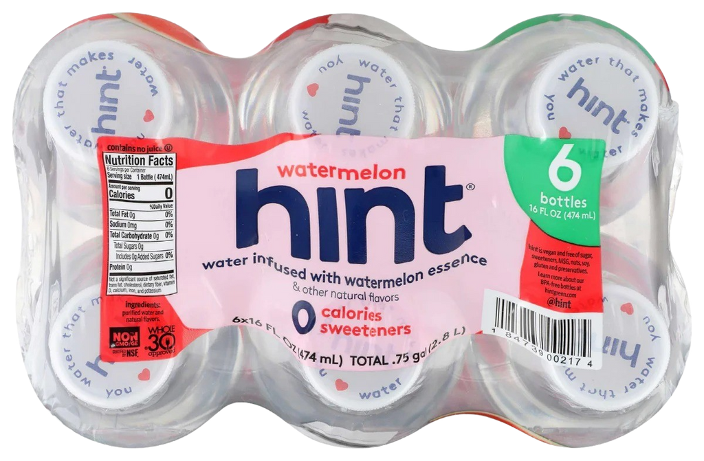 Hint Watermelon Flavored Water (6 Pack) – Martie