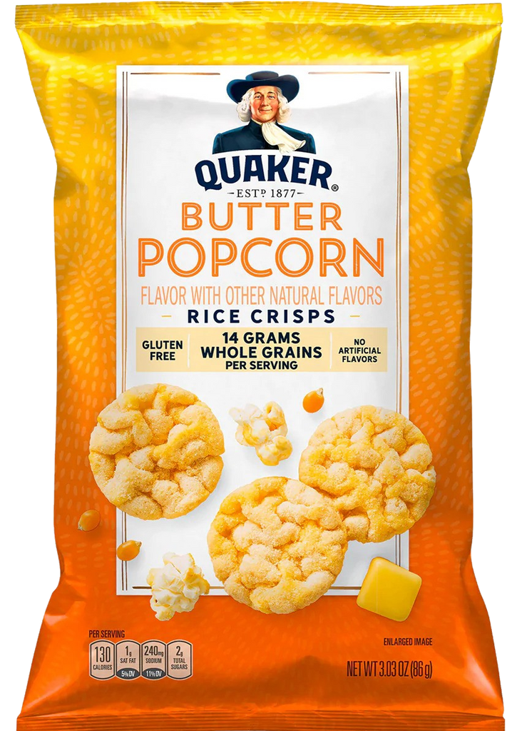 Quaker Popped Rice Crisps Butter Popcorn – Martie