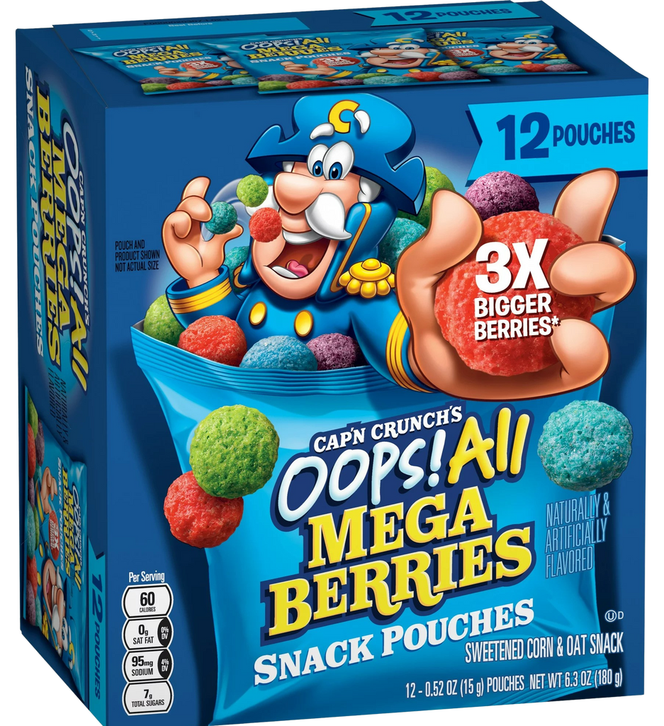 Captain Crunch Mega Berry Snack Pouches (12 Pack) – Martie
