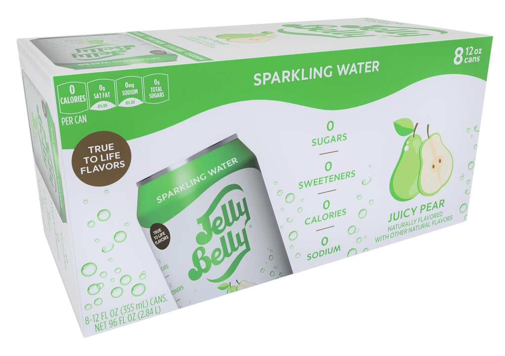 Jelly Belly Juicy Pear Sparkling Water (8 Pack) – Martie