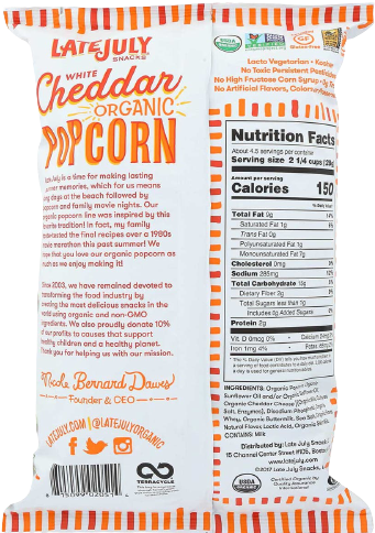 Late July Cheddar Popcorn – Martie