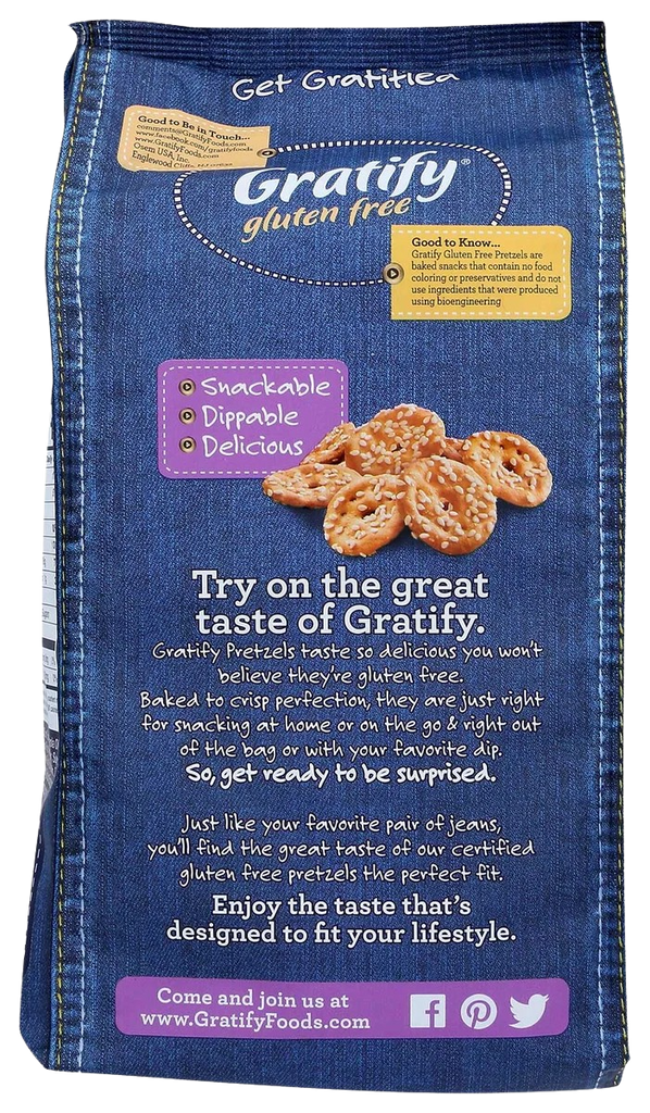 Gratify Gluten Free Sesame Thin Pretzel – Martie