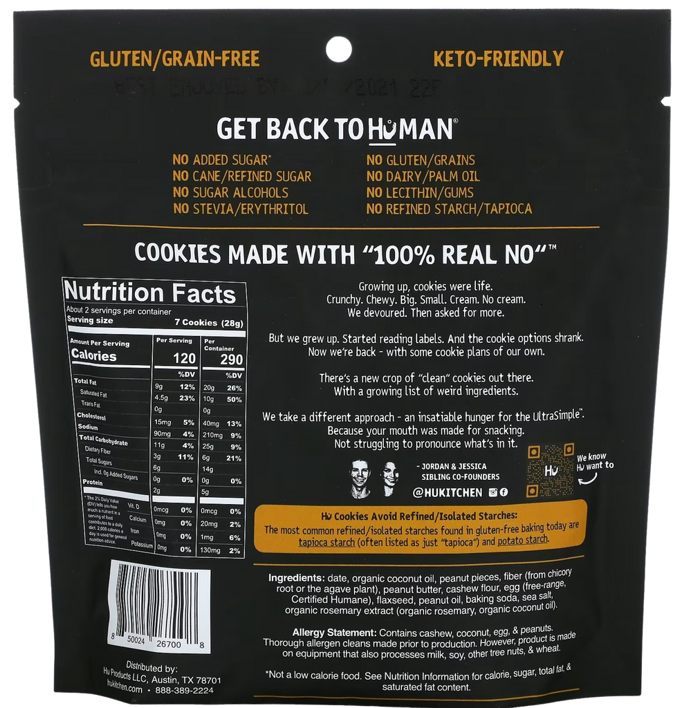 Hu Kitchen Grain-Free Peanut Butter Cookies – Martie