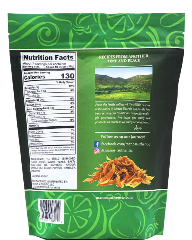 Manos Authentic Pita Strips Lemon Hrb – Martie