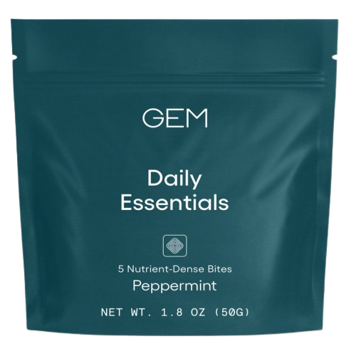 Gem Daily Essentials Nutrient Dense Vitamin Bites - Peppermint (5 Bites ...