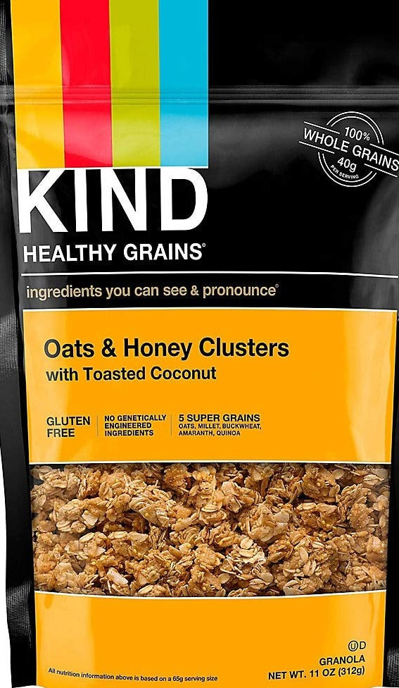 KIND Oats & Honey Clusters with Toasted Coconut Granola – Martie